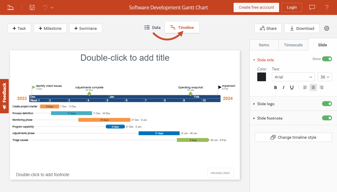 How to make a Gantt chart online for free