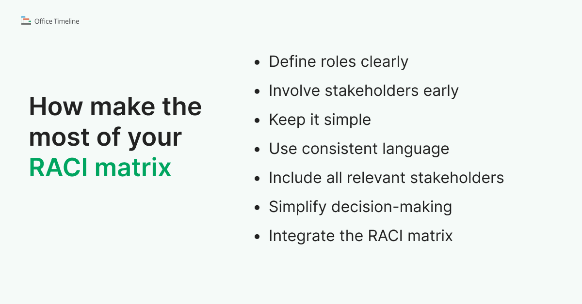 Maximizing stakeholder engagement with the RACI matrix