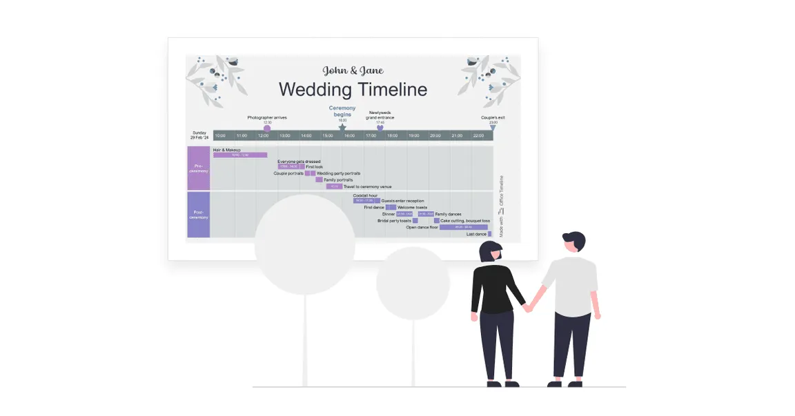 Day Of Wedding Timeline Template Excel