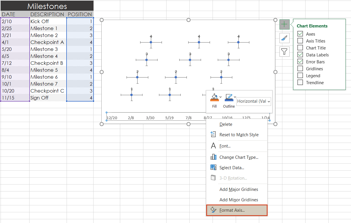 Excel Timeline Tutorial Free Template Export To PPT